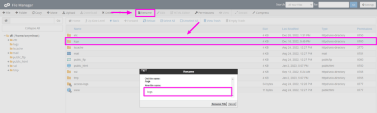 Panduan Penggunaan File Manager - AnymHost