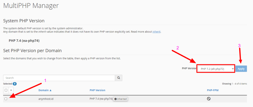 Cara Mengubah Versi PHP Pada Hosting - AnymHost
