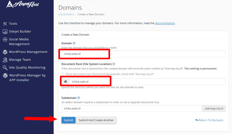 Cara Mengubah Domain Pada Hosting Cpanel - AnymHost