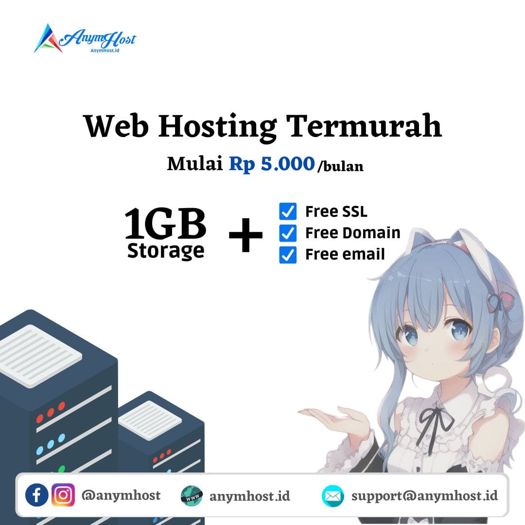 Web Hosting Termurah di Indonesia Mulai Rp 5.000 - AnymHost